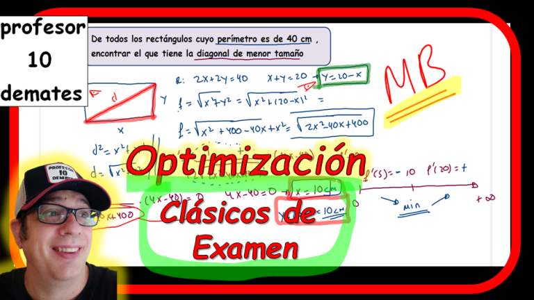 Optimización de funciones TRUCOS y ejercicios resueltos