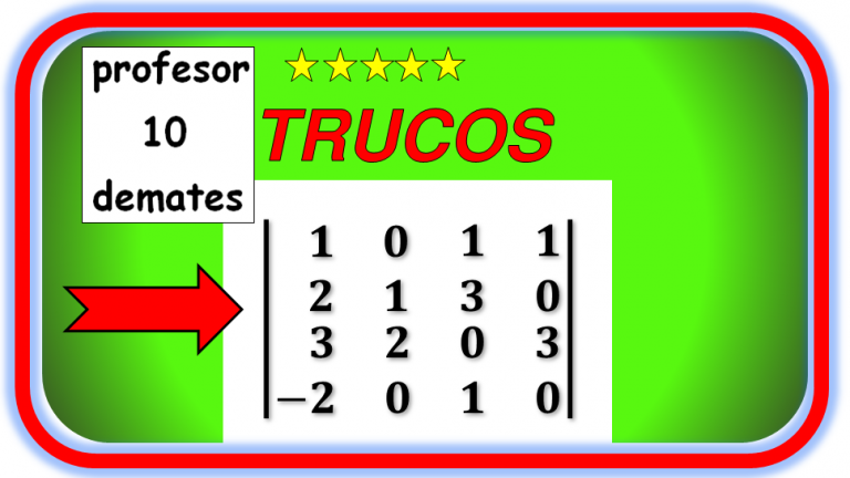 Determinante de un Matriz 4x4 [TRUCOS] Ejercicios resueltos