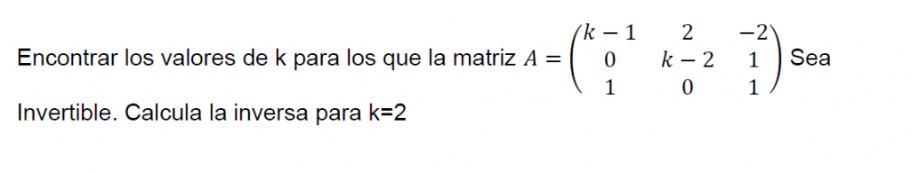 Cómo calcular la INVERSA de una MATRIZ Ejercicios - profesor10
