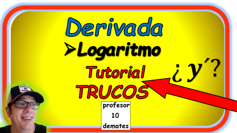 Derivada de un Logaritmo •Trucos• Ejercicios resueltos - profesor10
