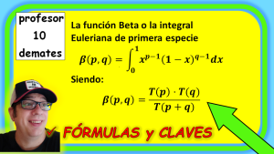 FUNCIÓN BETA Ejercicios resueltos INTEGRALES EULERIANAS pdf ...